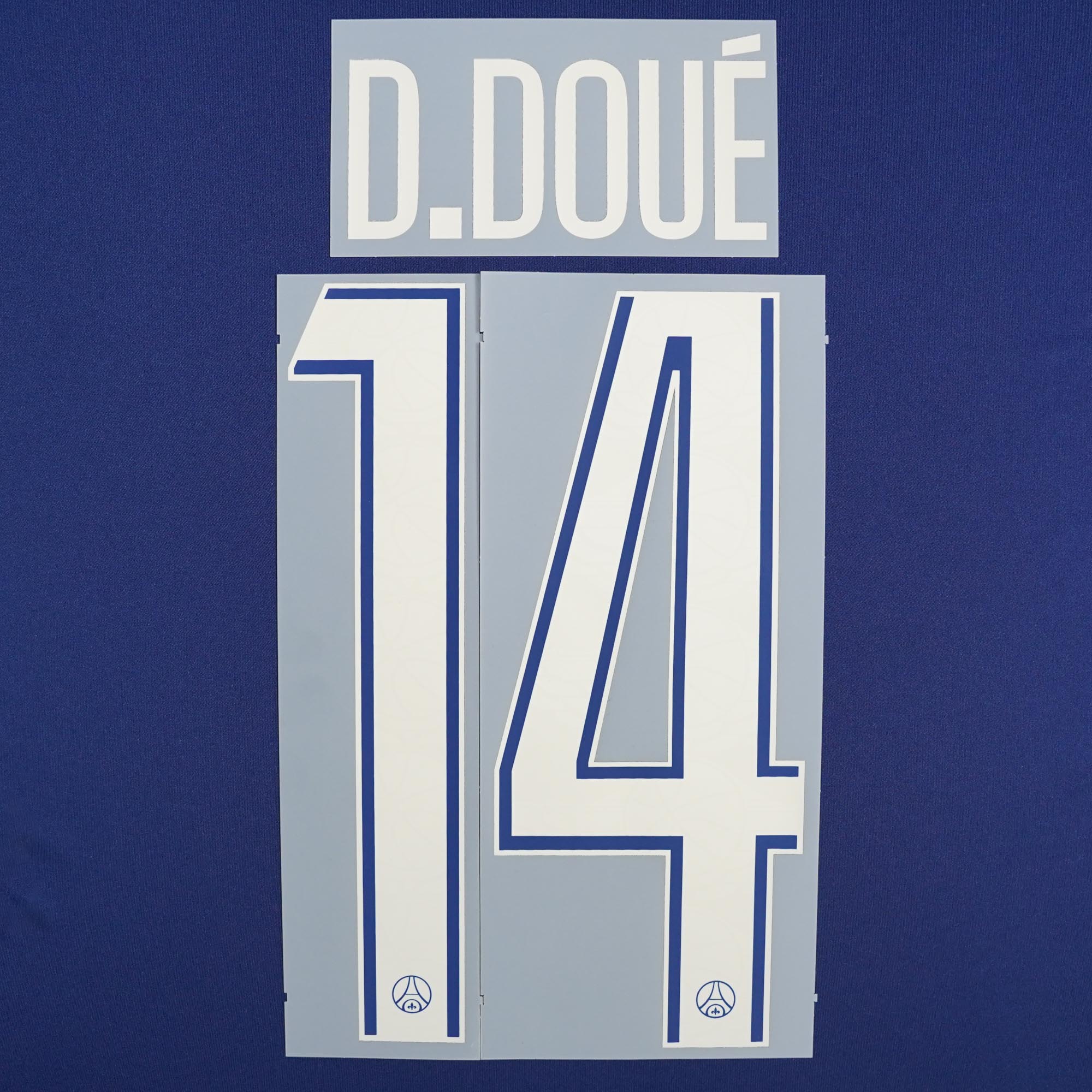 PSG Fourth Shirt 2024/25 – D.Doué #14 – Size Men's Jersey – First11